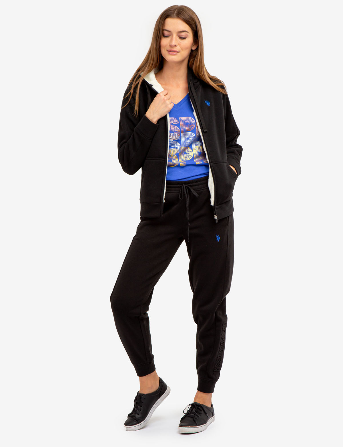 SHERPA LINED EMBOSSED HOODIE– U.S. Polo Assn.