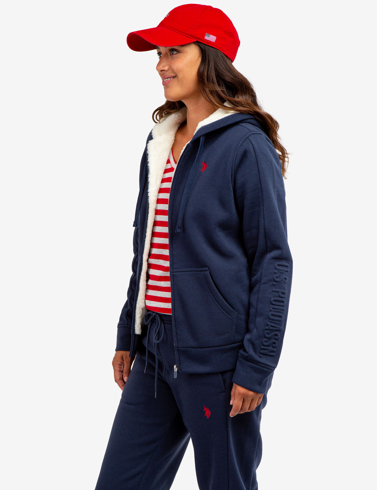 SHERPA LINED EMBOSSED HOODIE– U.S. Polo Assn.