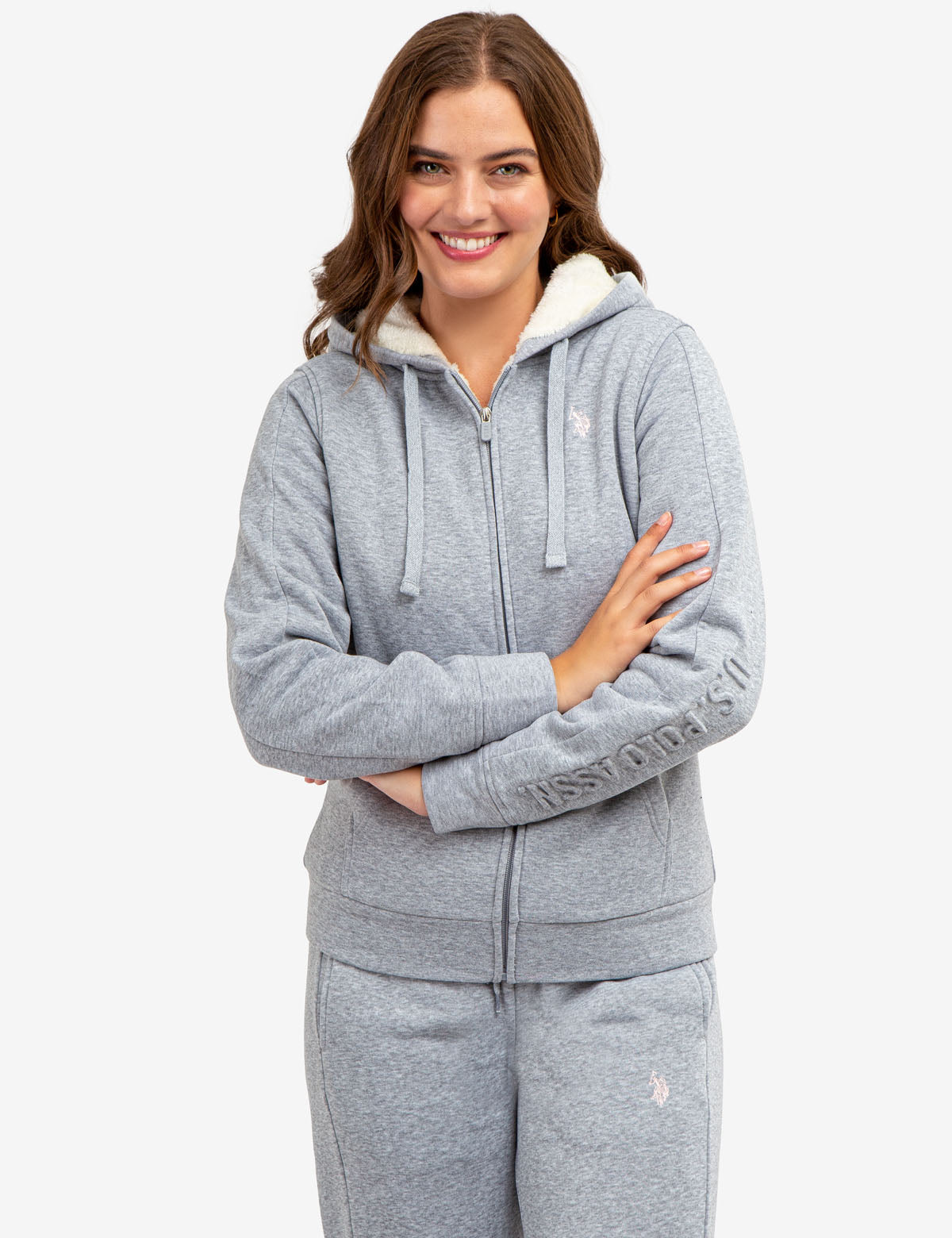 SHERPA LINED EMBOSSED HOODIE– U.S. Polo Assn.