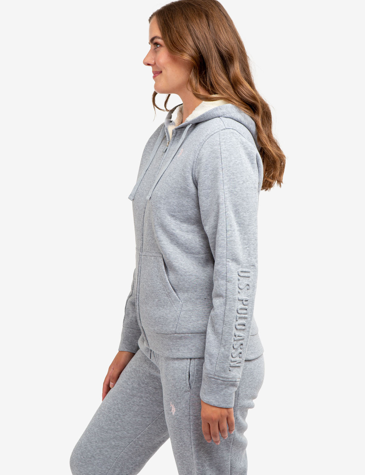 SHERPA LINED EMBOSSED HOODIE– U.S. Polo Assn.