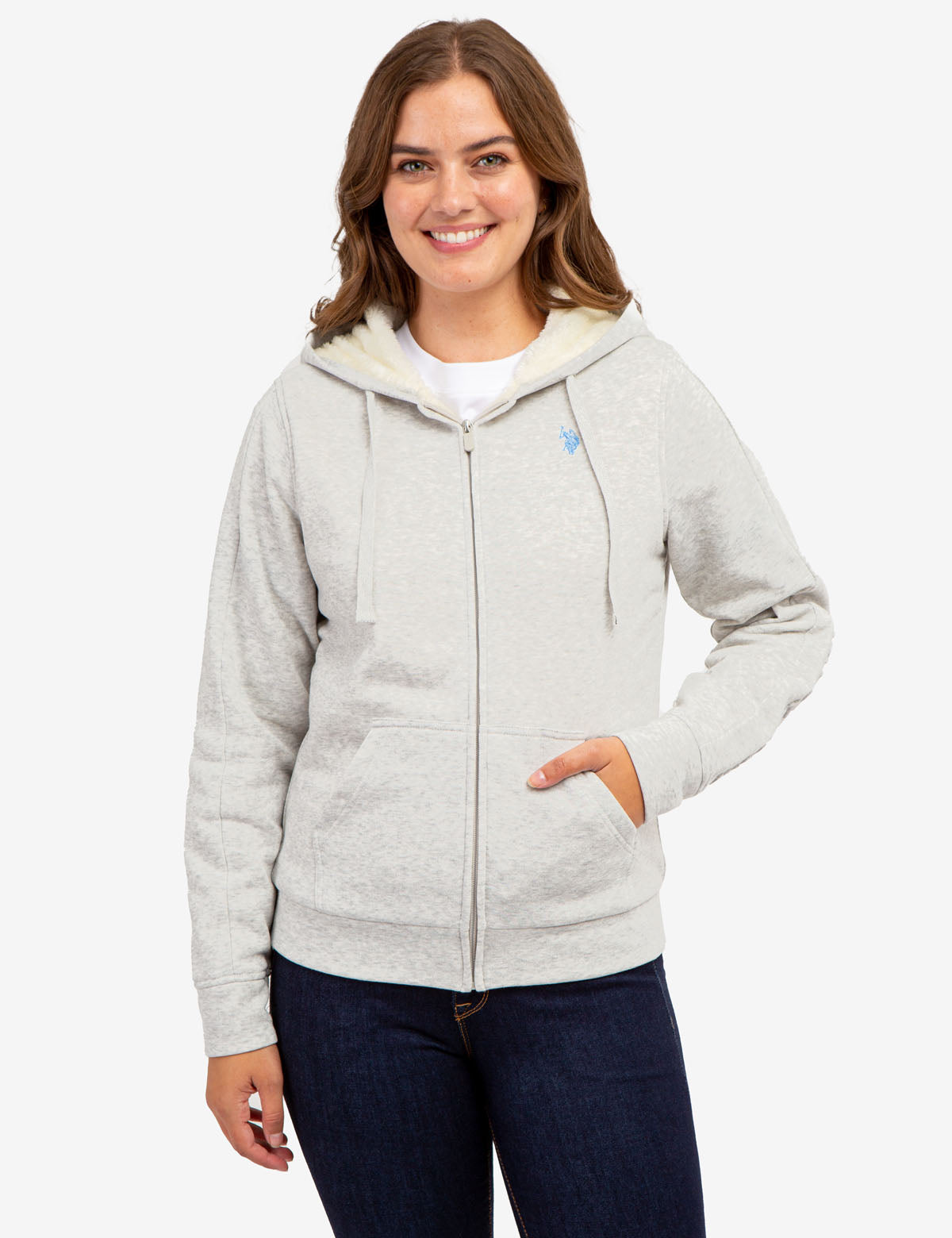 SHERPA LINED EMBOSSED HOODIE– U.S. Polo Assn.