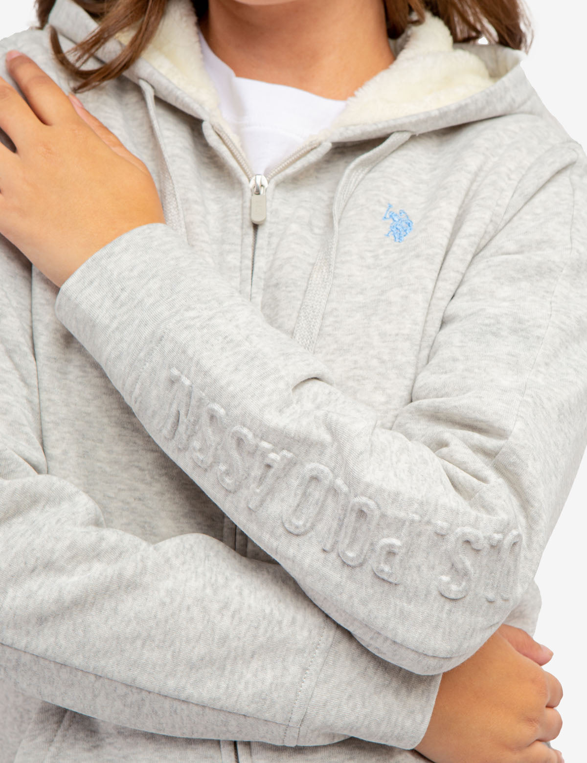 SHERPA LINED EMBOSSED HOODIE– U.S. Polo Assn.