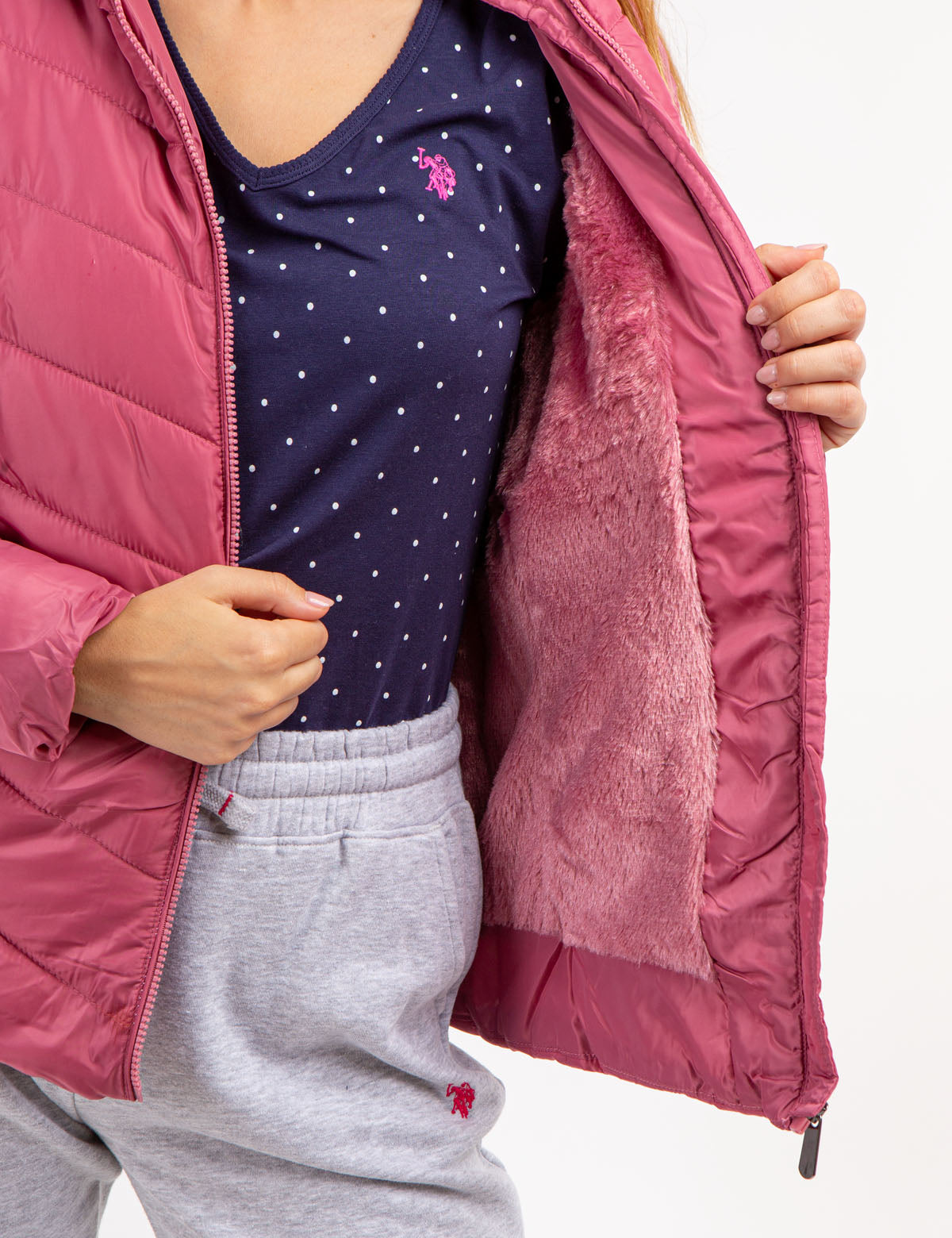 COZY FUR LINED HOODED PUFFER JACKET– U.S. Polo Assn.