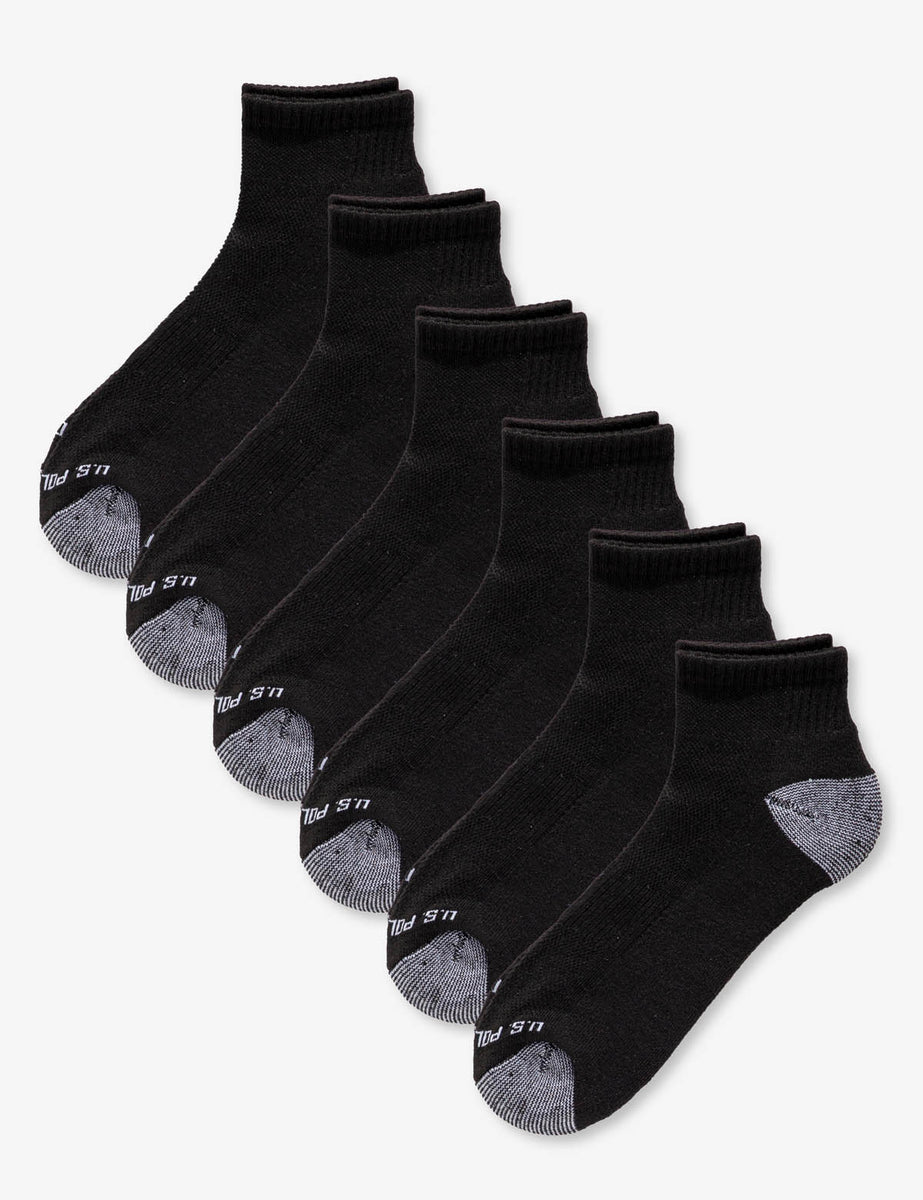 MENS 6PK QUARTER CREW SOCKS– U.S. Polo Assn.