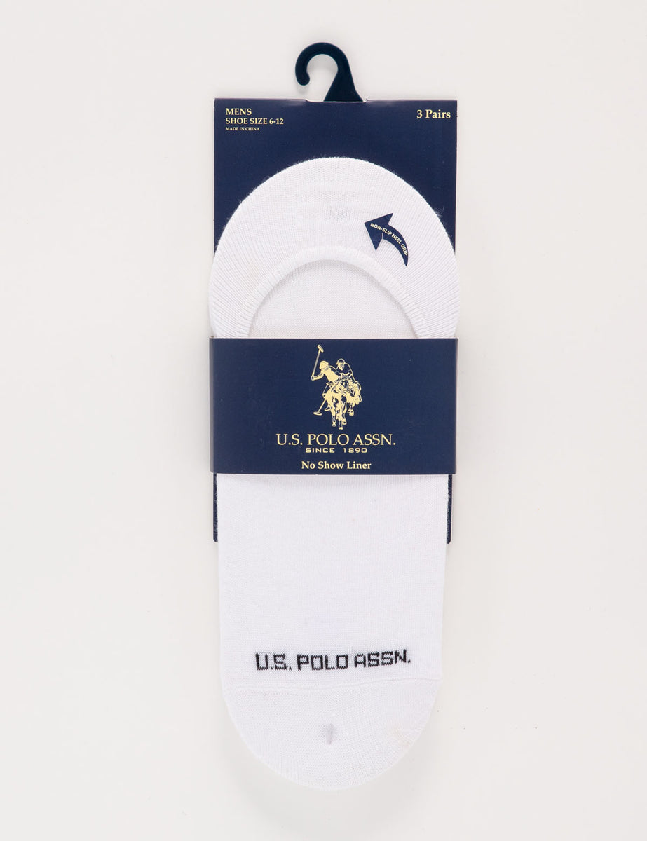 MENS 3PK SOLID LINERS– U.S. Polo Assn.