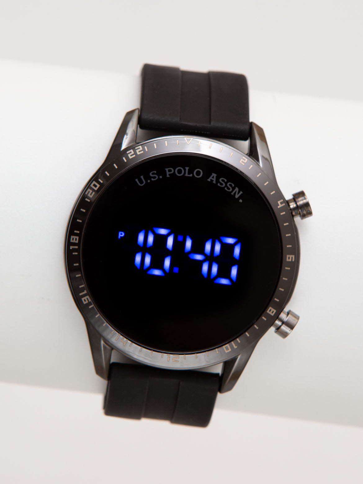 MEN'S USPA BLACK STRAP LED WATCH– U.S. Polo Assn.