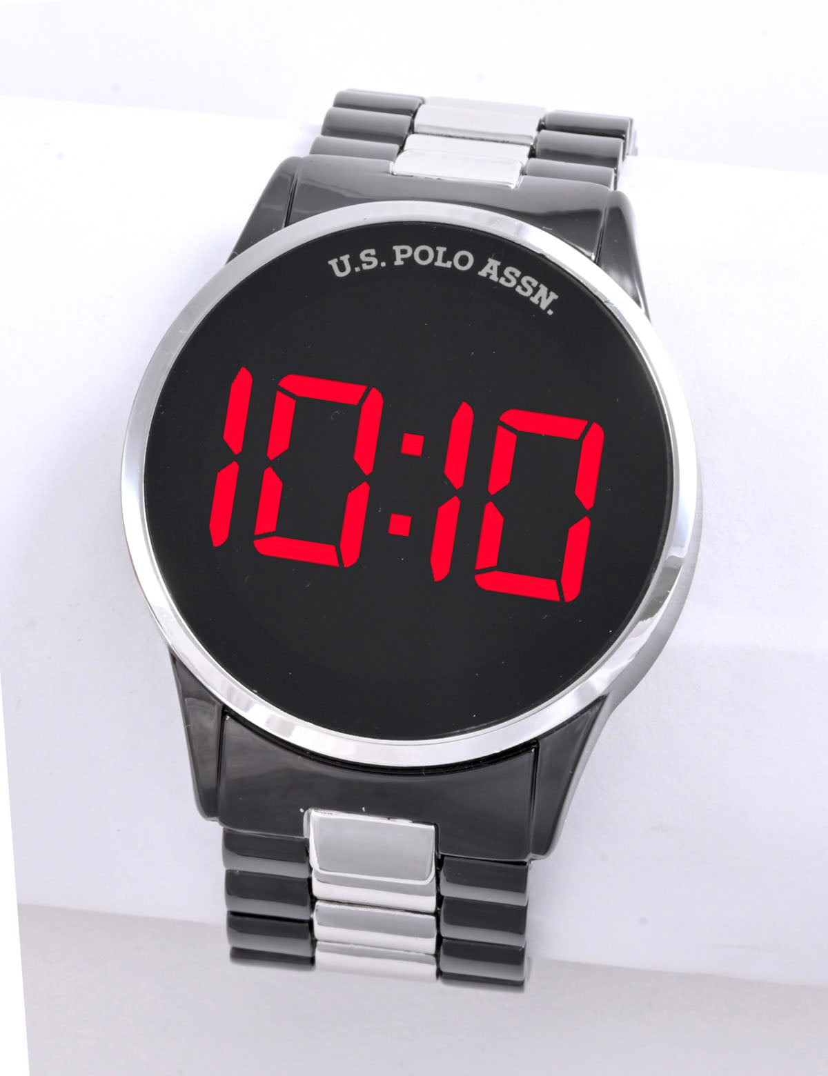MEN'S BLACK SILVER TWO TONE LED BRACELET WATCH– U.S. Polo Assn.