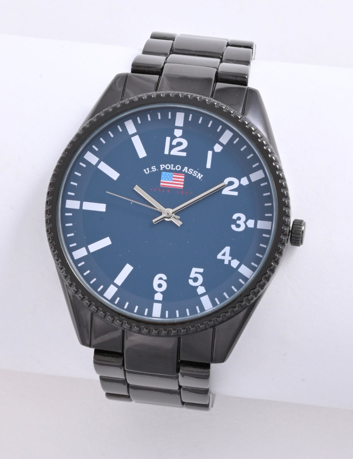 MEN'S GUNMETAL BRACELET WATCH WITH NAVY DIAL– U.S. Polo Assn.