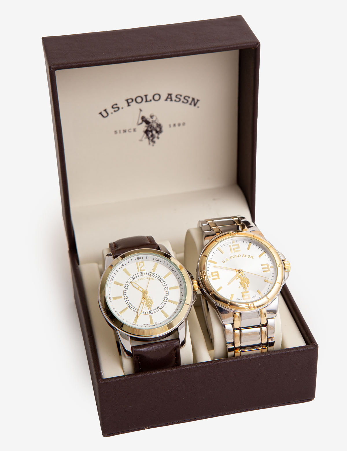 MEN'S STRAP AND LINK WATCH SET– U.S. Polo Assn.