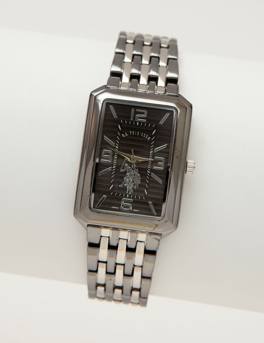 HIS AND HERS SQUARE FACE WATCH SET– U.S. Polo Assn.