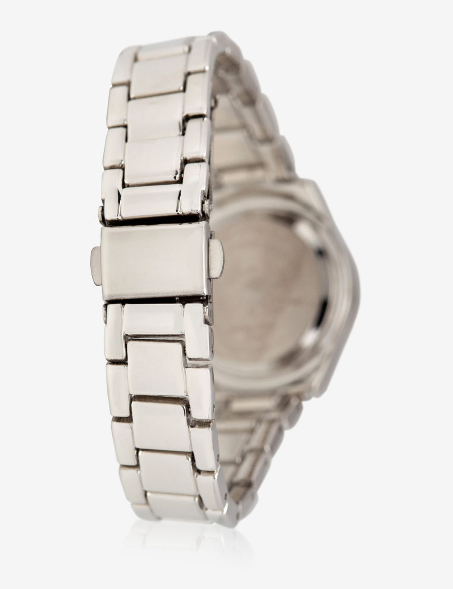 USPA WOMEN'S SILVER TONE & RHINESTONE WATCH– U.S. Polo Assn.