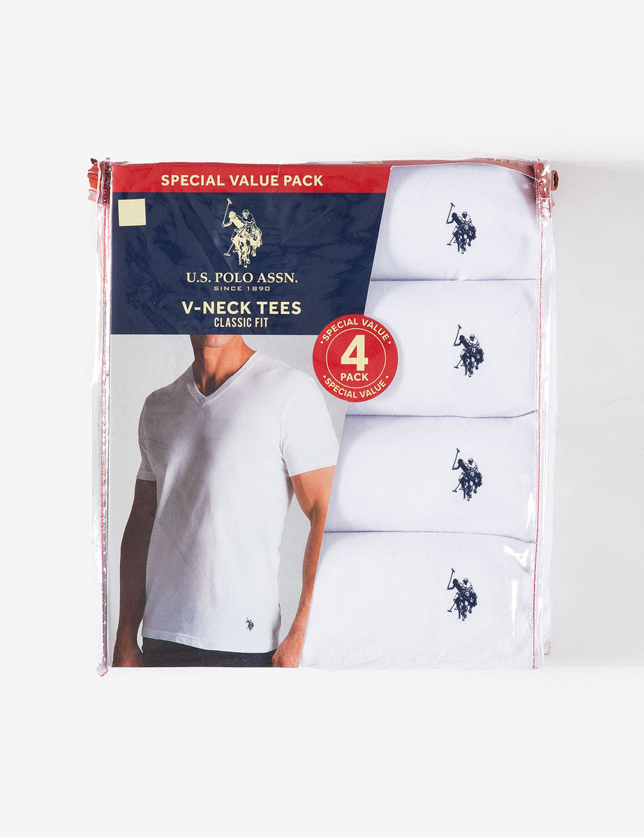 4PK V-NECK T-SHIRTS– U.S. Polo Assn.