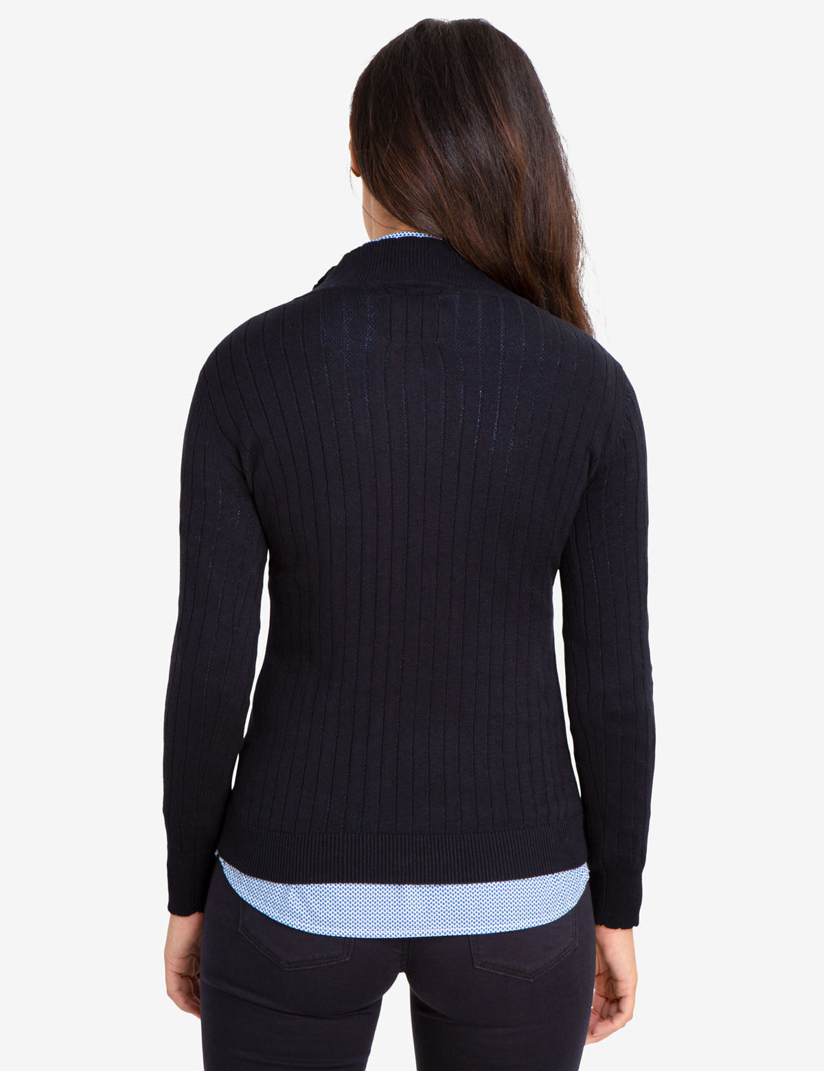 CABLE KNIT SWEATER WITH QUARTER ZIP– U.S. Polo Assn.