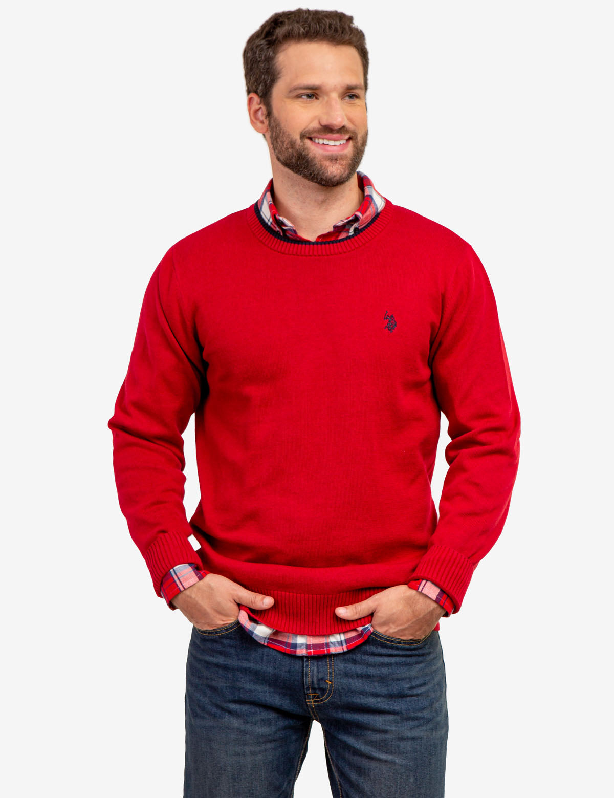 SOLID JERSEY CREW NECK SWEATER– U.S. Polo Assn.