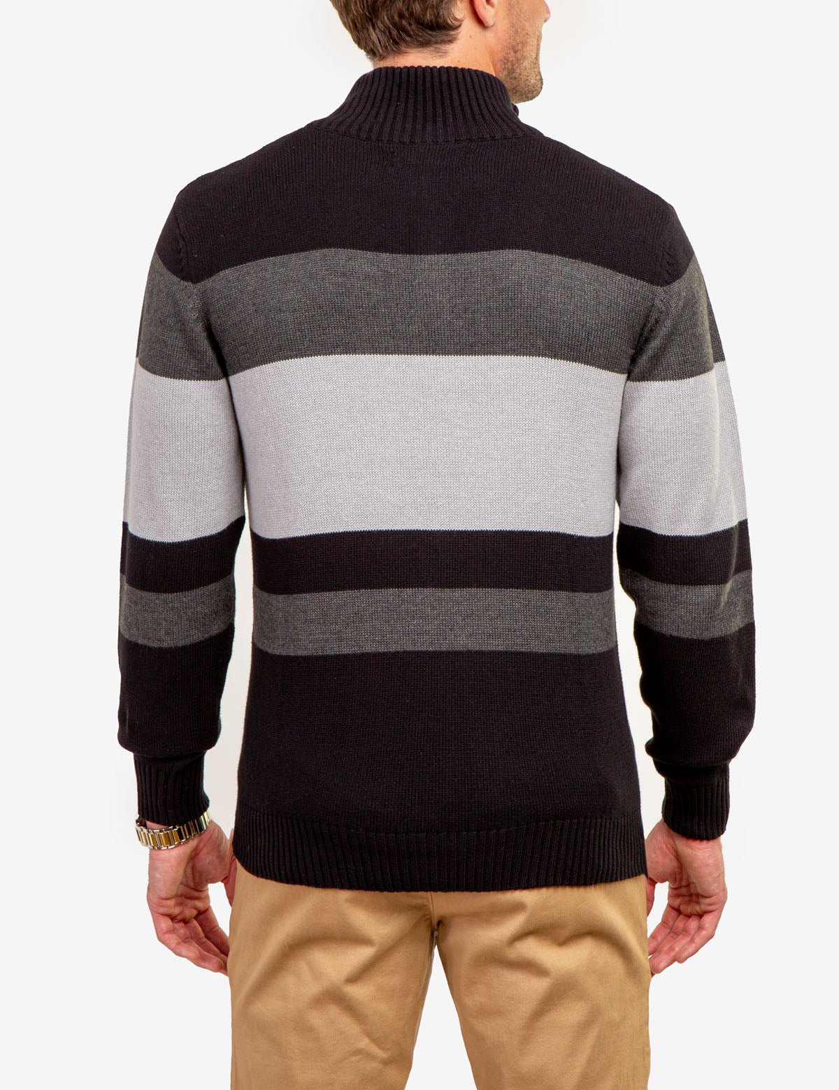 ENGINEER STRIPE 1/4 ZIP SWEATER– U.S. Polo Assn.