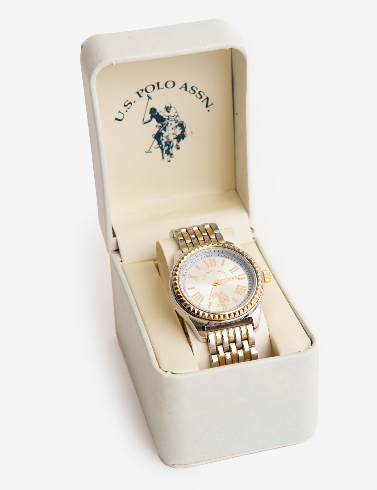 LADIES SILVER GOLD LINK WATCH– U.S. Polo Assn.