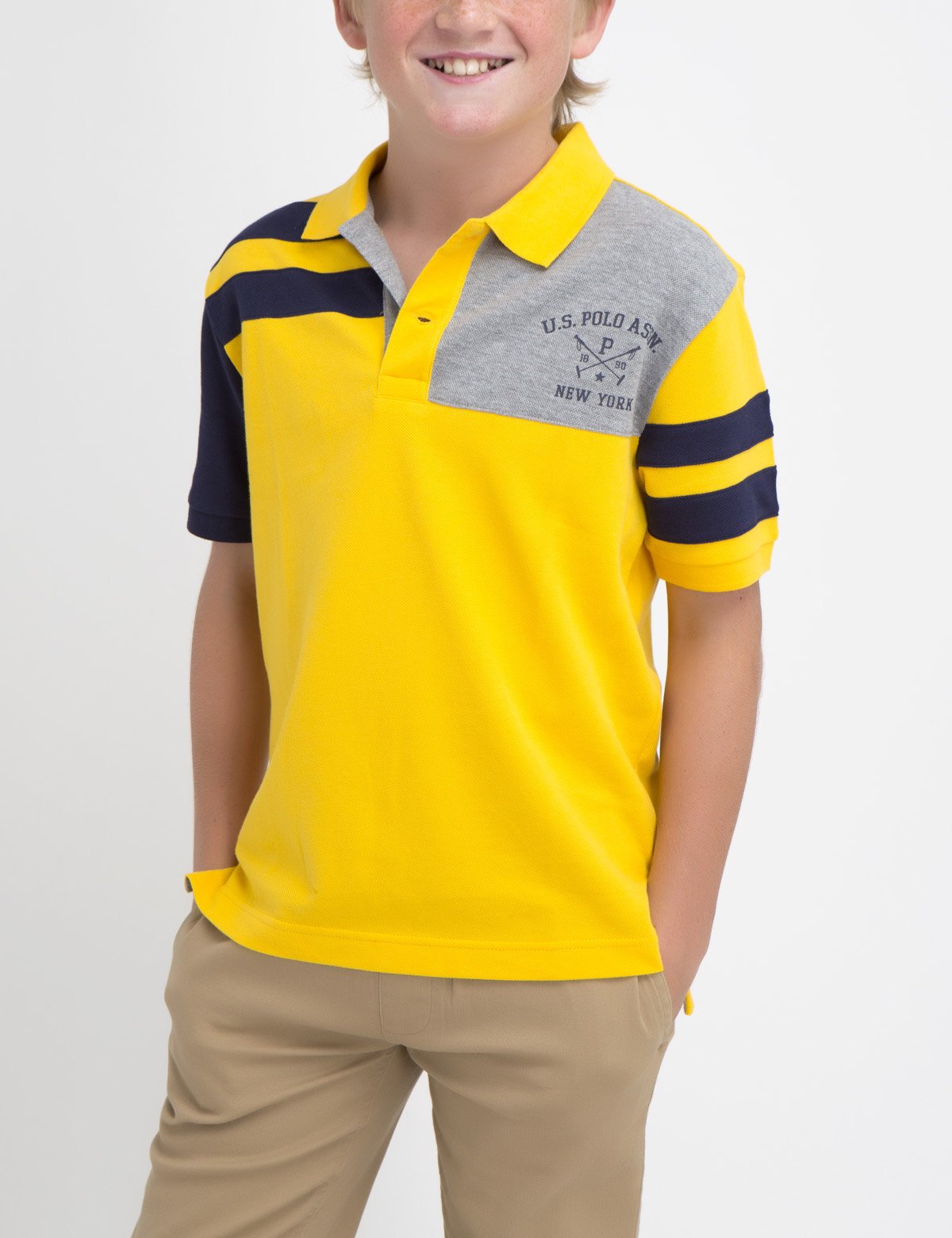 BOYS COLORBLOCK POLO SHIRT– U.S. Polo Assn.