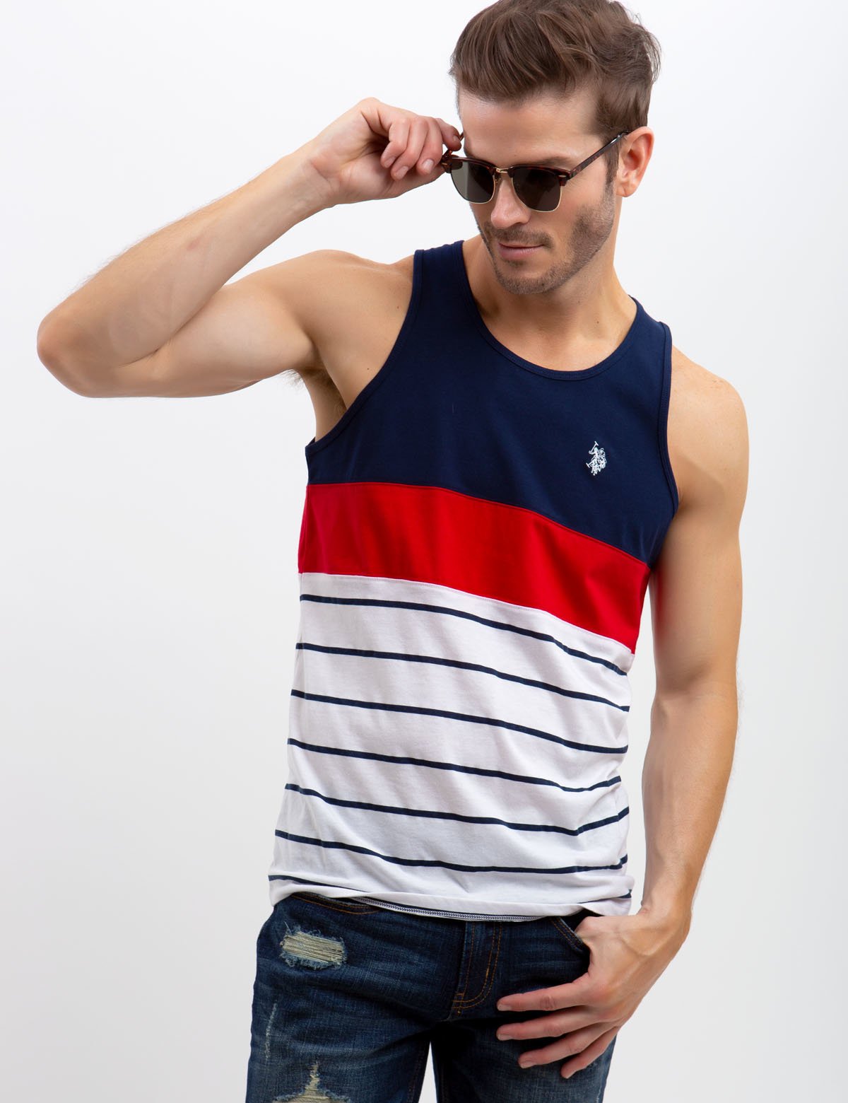 STRIPED TANK– U.S. Polo Assn.
