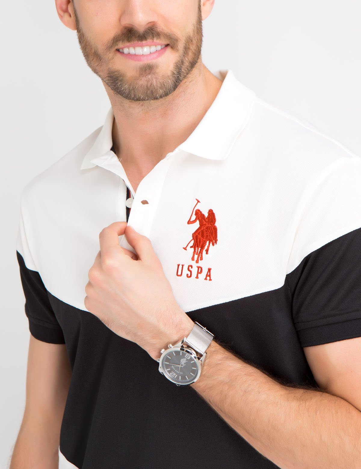 SLIM FIT PIQUE CHEVRON POLO SHIRT– U.S. Polo Assn.