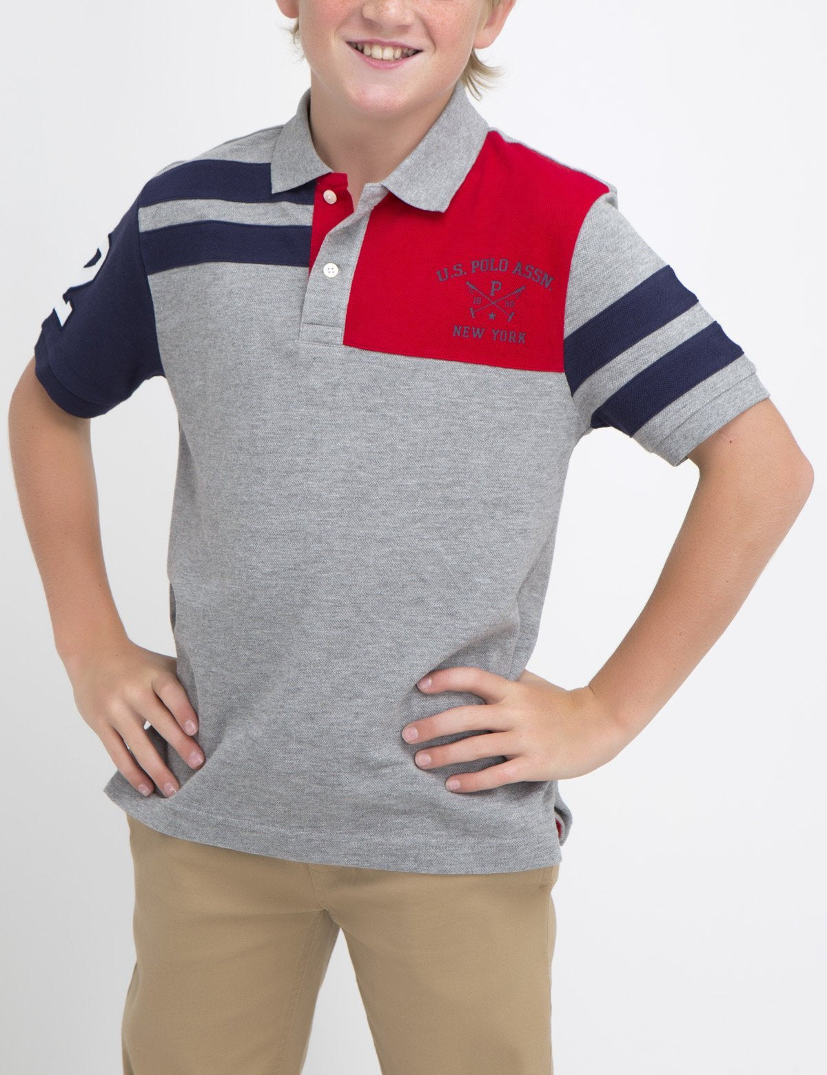 BOYS COLORBLOCK POLO SHIRT– U.S. Polo Assn.