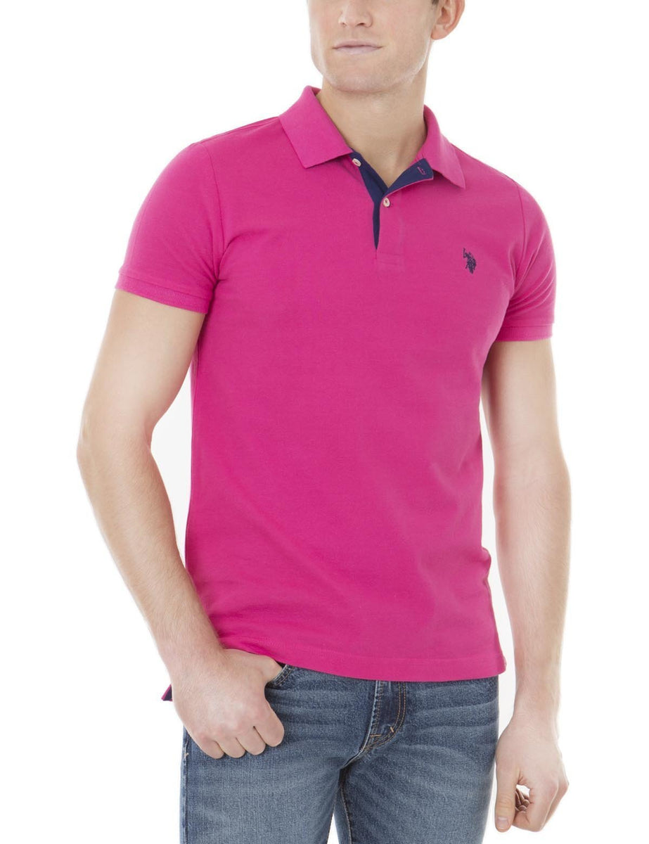 Slim Fit Pique Mesh Small Logo Polo Shirt– U.S. Polo Assn.